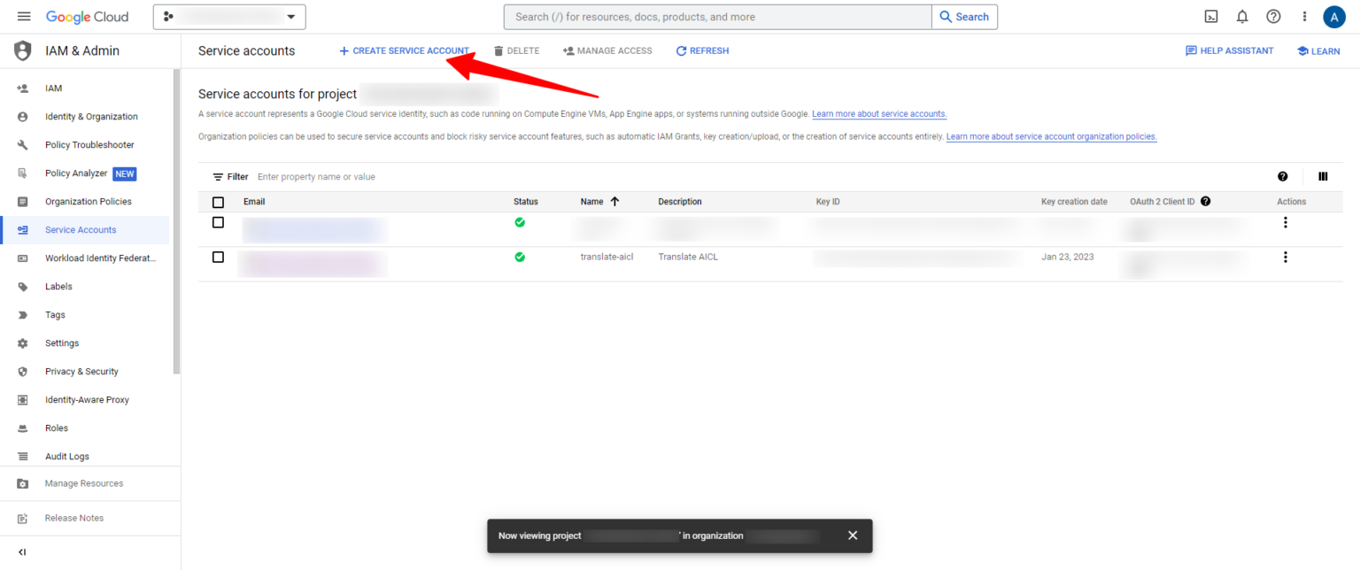 How to Set Up Google Translate API Key (JSON) in AI Content Labs