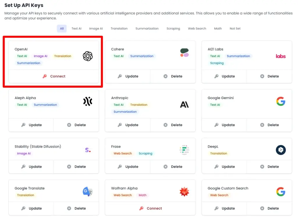 Cómo Configurar la Clave API de OpenAI en AI Content Labs